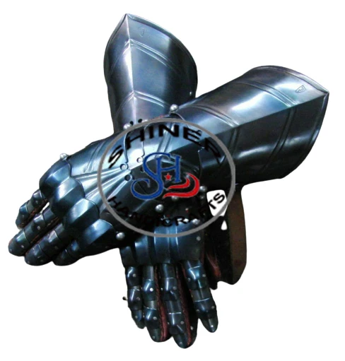 Medieval Fantasy Gauntlets Sca Armorl Black Finish Gauntlets Armor ...