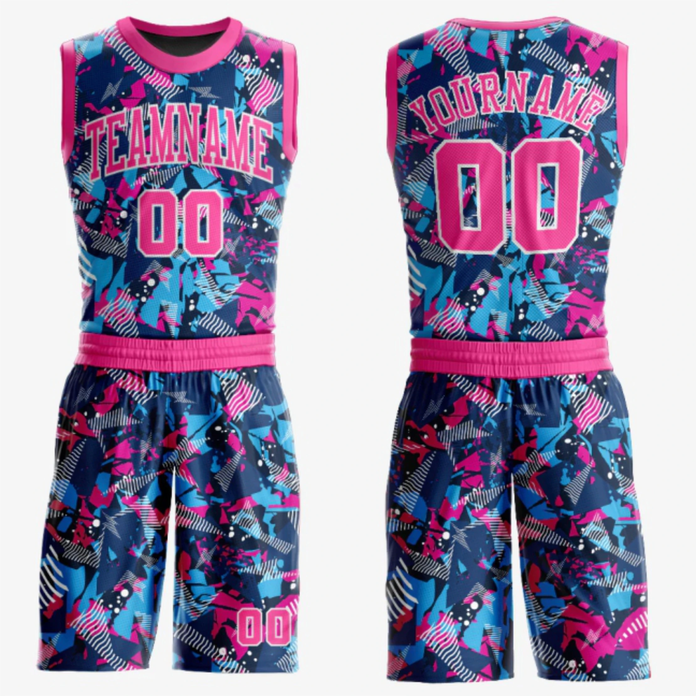 Custom Basketball Wear Sublimation Print Quick Dry Basketball Jerseys ...