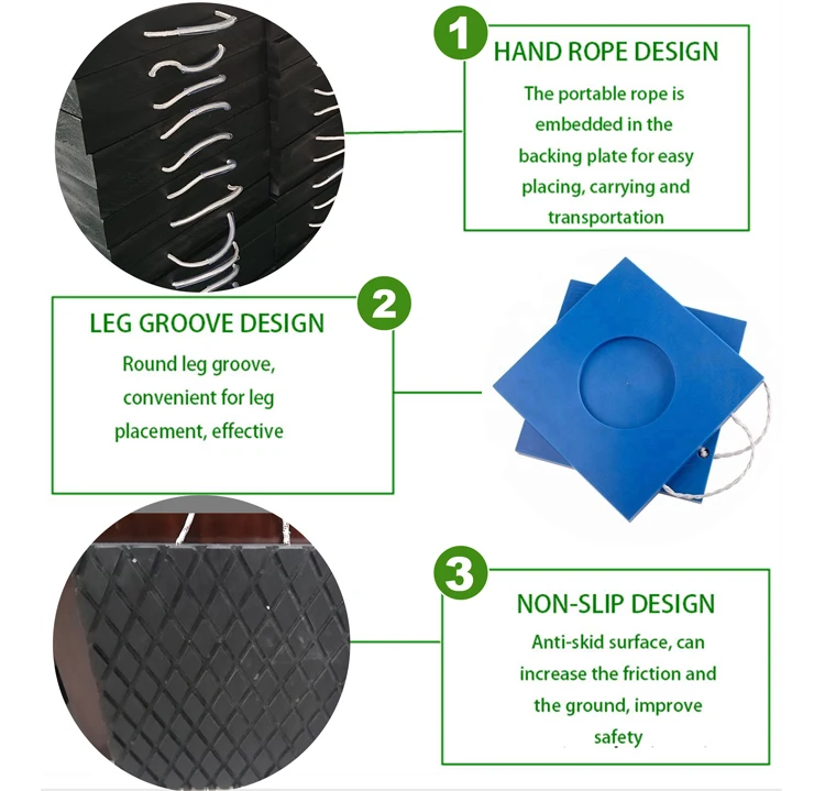 Customized Round Blocks Mobile Crane Outrigger Pads