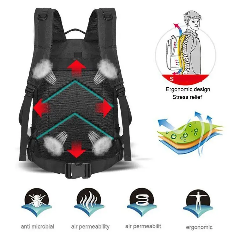 Custom Waterproof 50l Outdoor Tactical Backpack Men Trekking Sports ...
