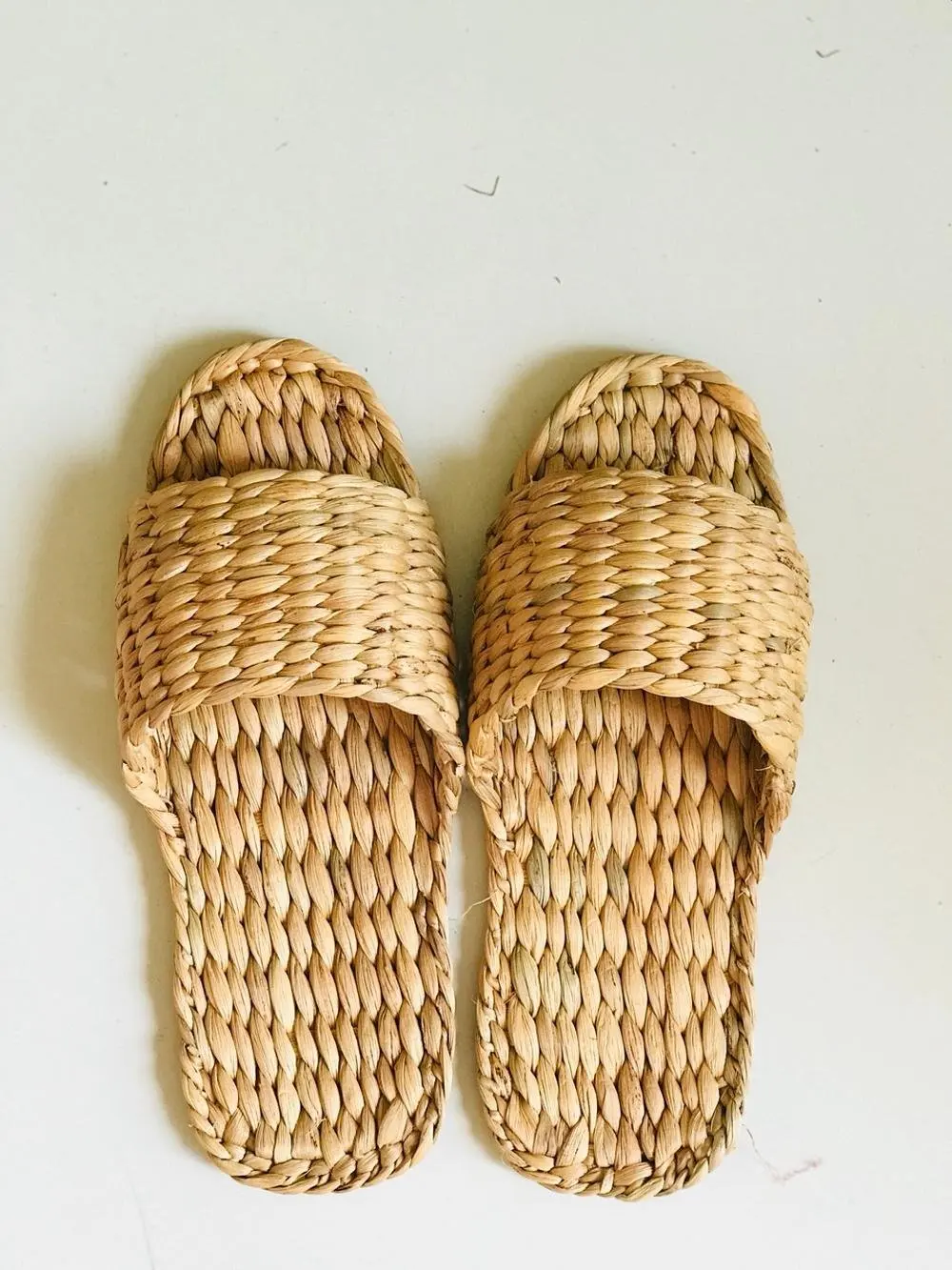 Natural Straw Seagrass Water Hyacinth Slippers Eco Friendly Shoes ...