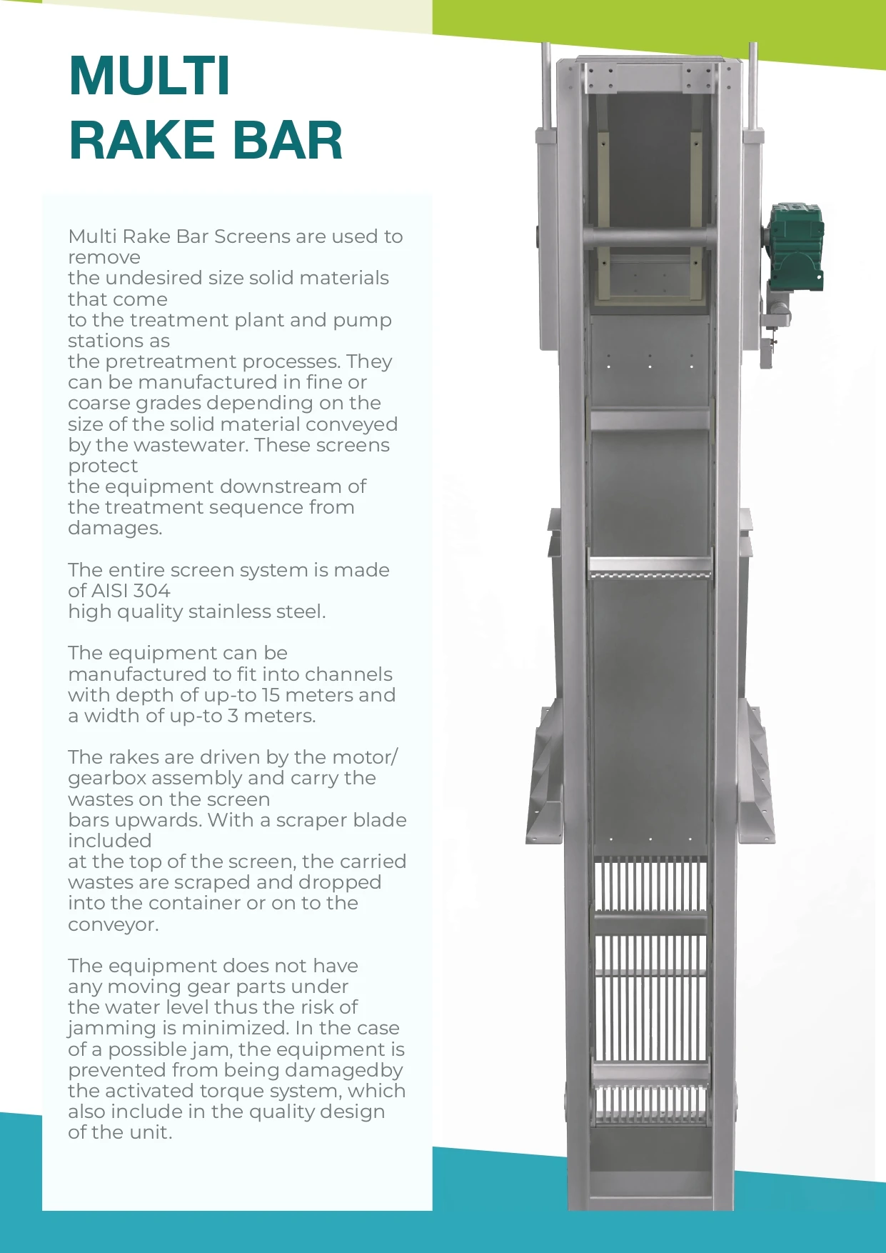 Multi Rake Screen Wastewater Treatment System Solid-liquid Separator ...
