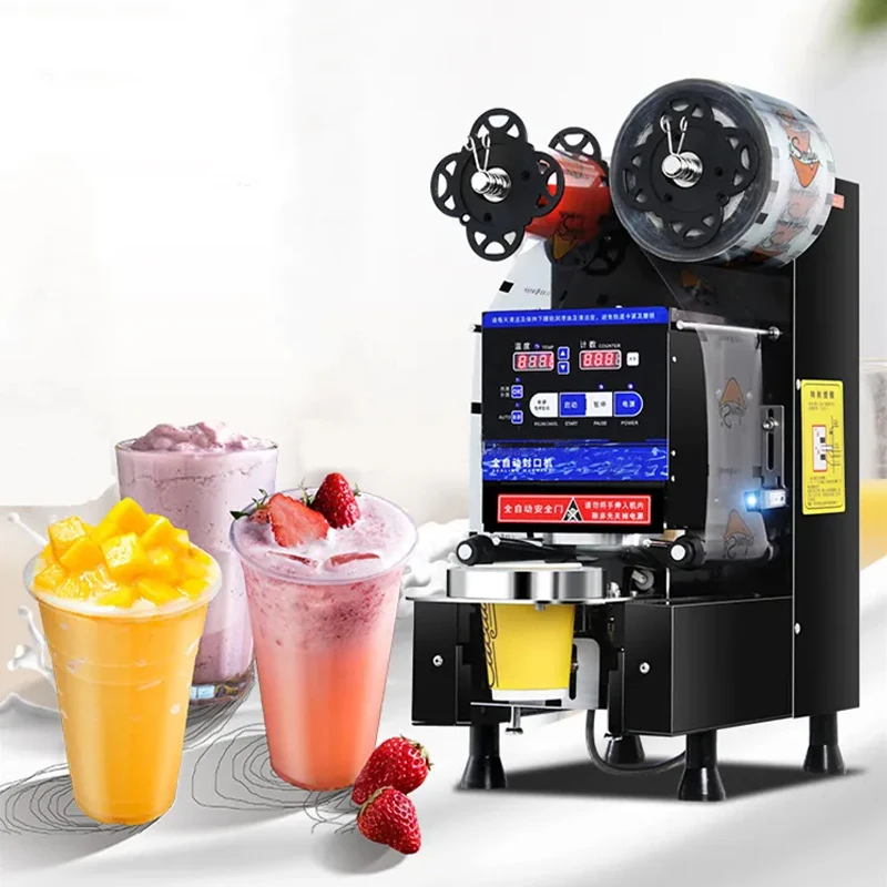 Qfw Bubble Tea Sealing Machine 90mm 95mm Bar Automatic Smart Bubble ...