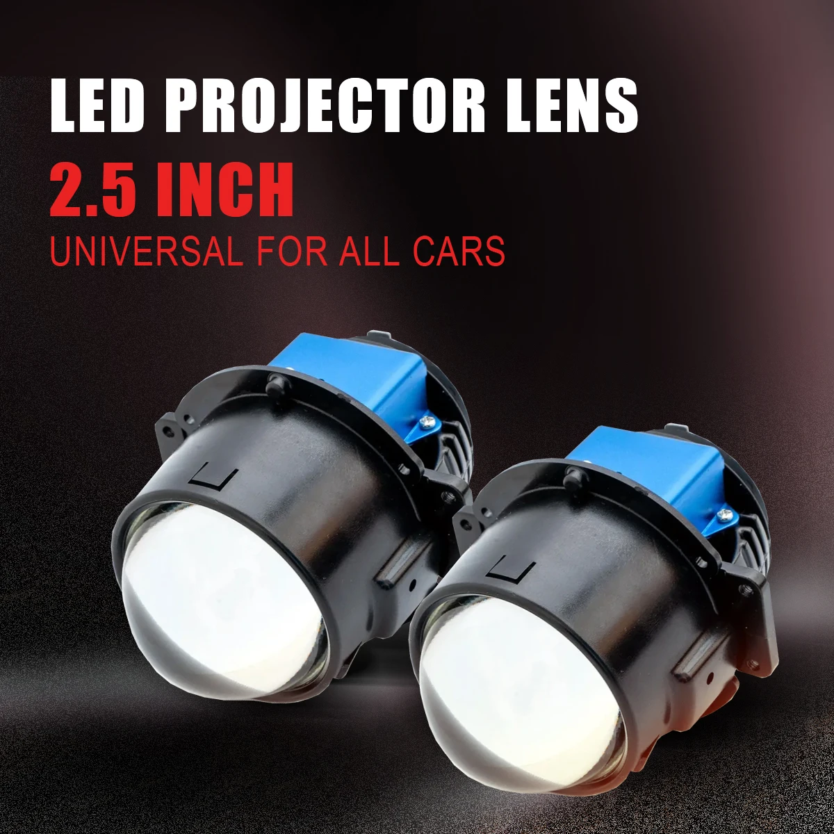 2.5inch Bi LED Projector Lens Headlight 55W Car Headlights Bulb H4 H7 ...