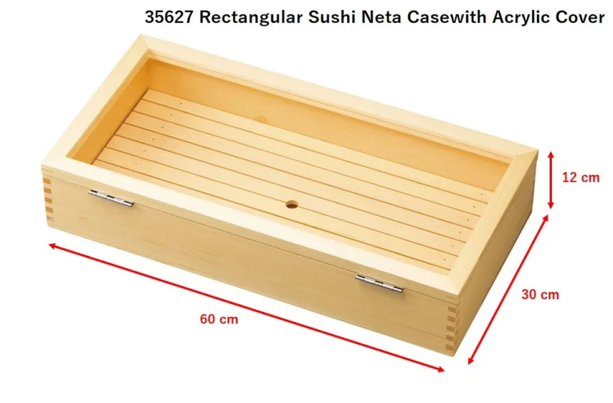 Japan-made Plain Wooden Case For Seafood Display Storage Box 35627 ...