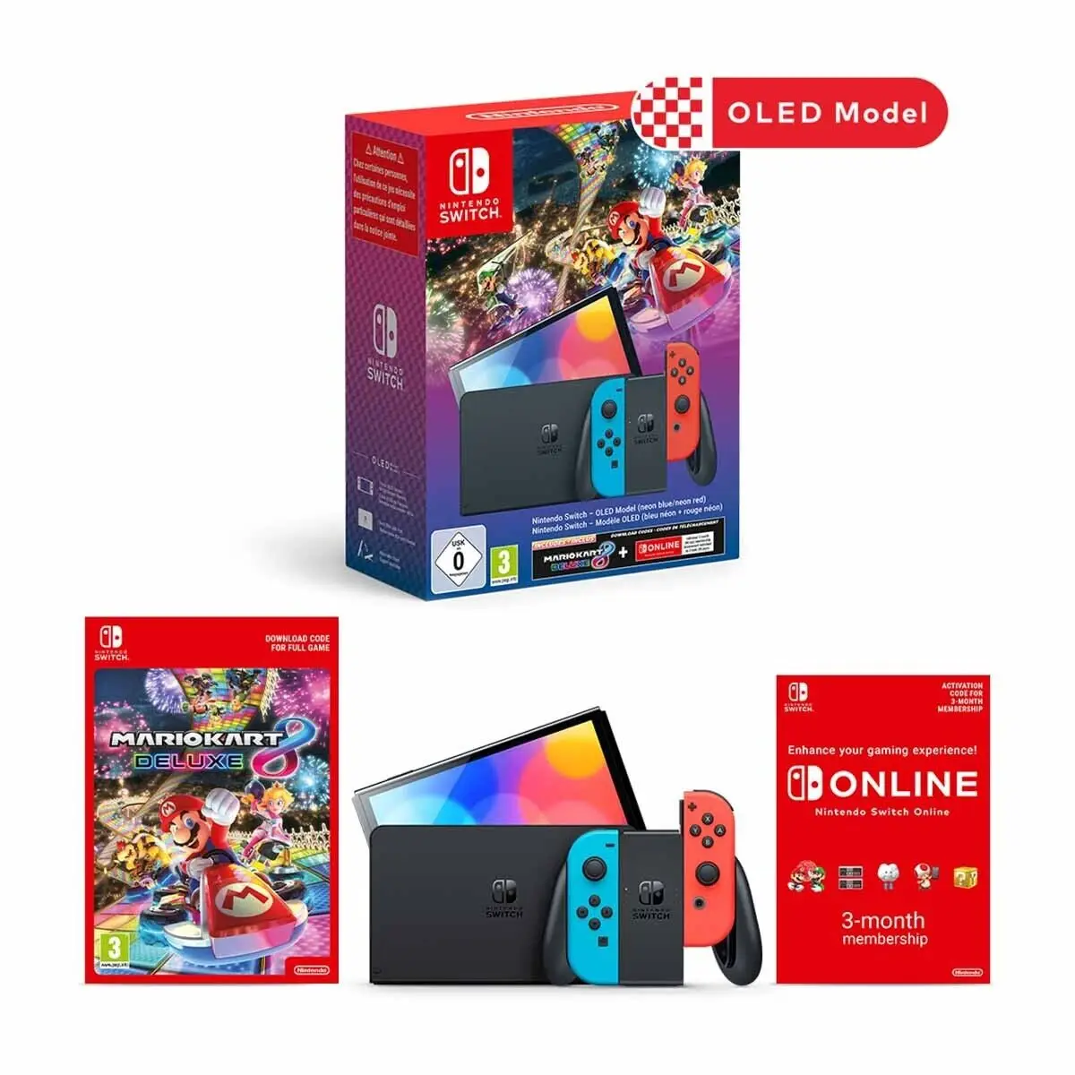 NEW Nintendo Switch OLED Console - Neon Blue/Neon Red| Alibaba.com