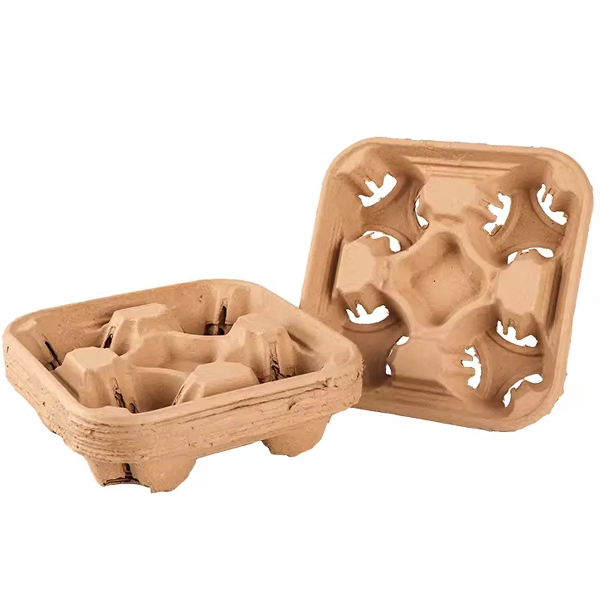 Eco-friendly Paper Pulp Coffee Trays - Sustainable & Reusable