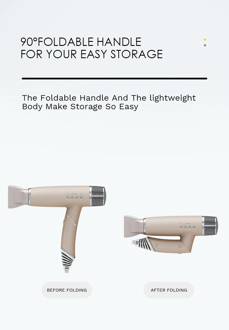 High Speed T Style Bldc Foldable Blower High Power Brushless Hair Dryer ...