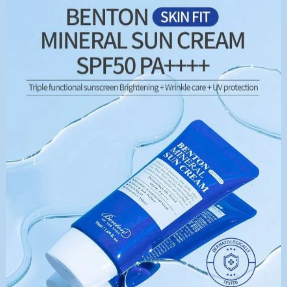 Benton Skin Fit Mineral Sun Cream Spf50+/pa++++ Korean Vegan Sunscreen ...