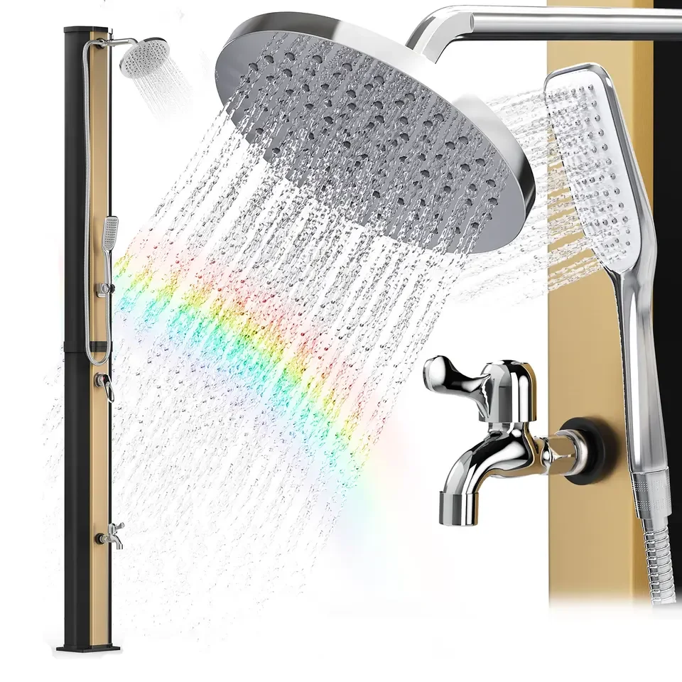 2024 40l Aluminum Octagonal Outdoor Garden Solar Shower Column Swimming ...