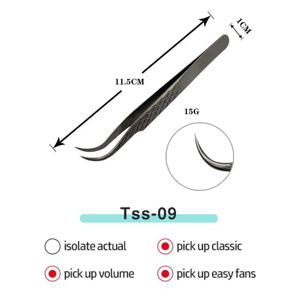 Beauty Instruments Rust Free Tweezers Eyelash Extension Curved Tweezers ...