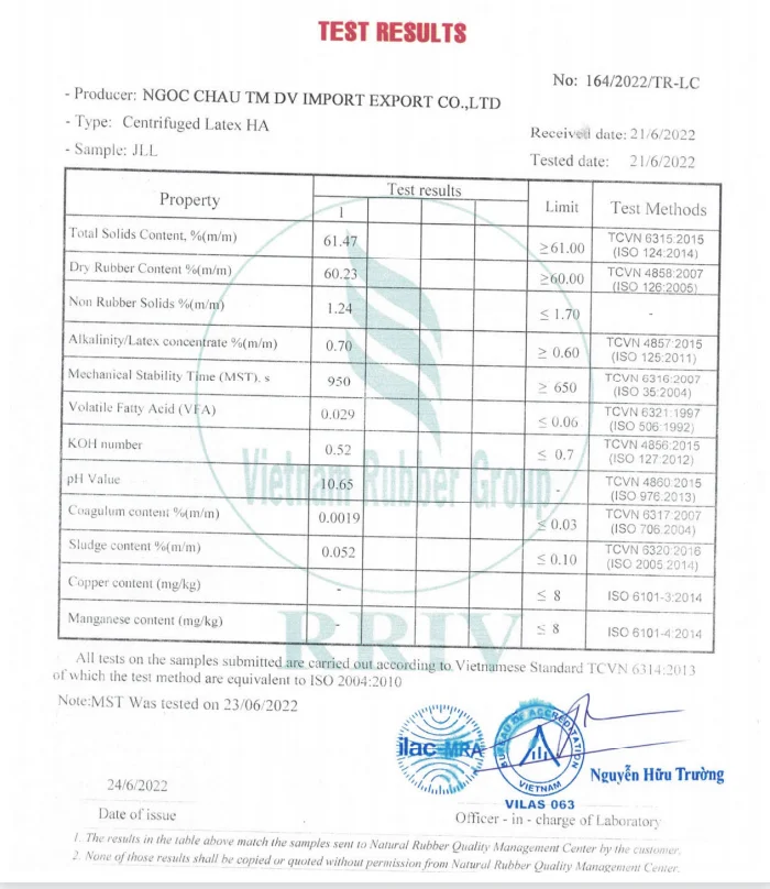 High Quality 60% Drc Concentrated Latex Natural Vietnamese Rubber With ...