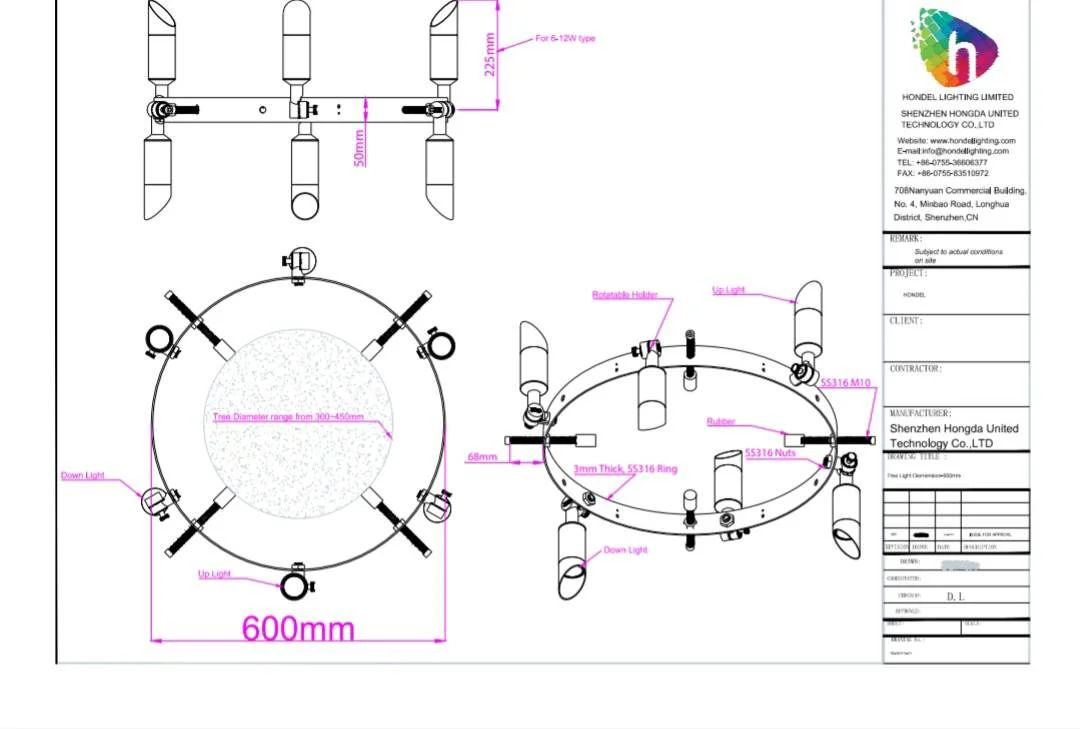 Hondel Lighting Outdoor Led Palm Tree Ring Lights| 7w/12w Ip66 ...