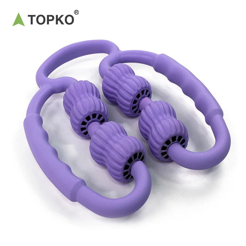 Topko Leg Muscle Massage Relaxer Muscle Roller Massage 4 Roller Rings U ...