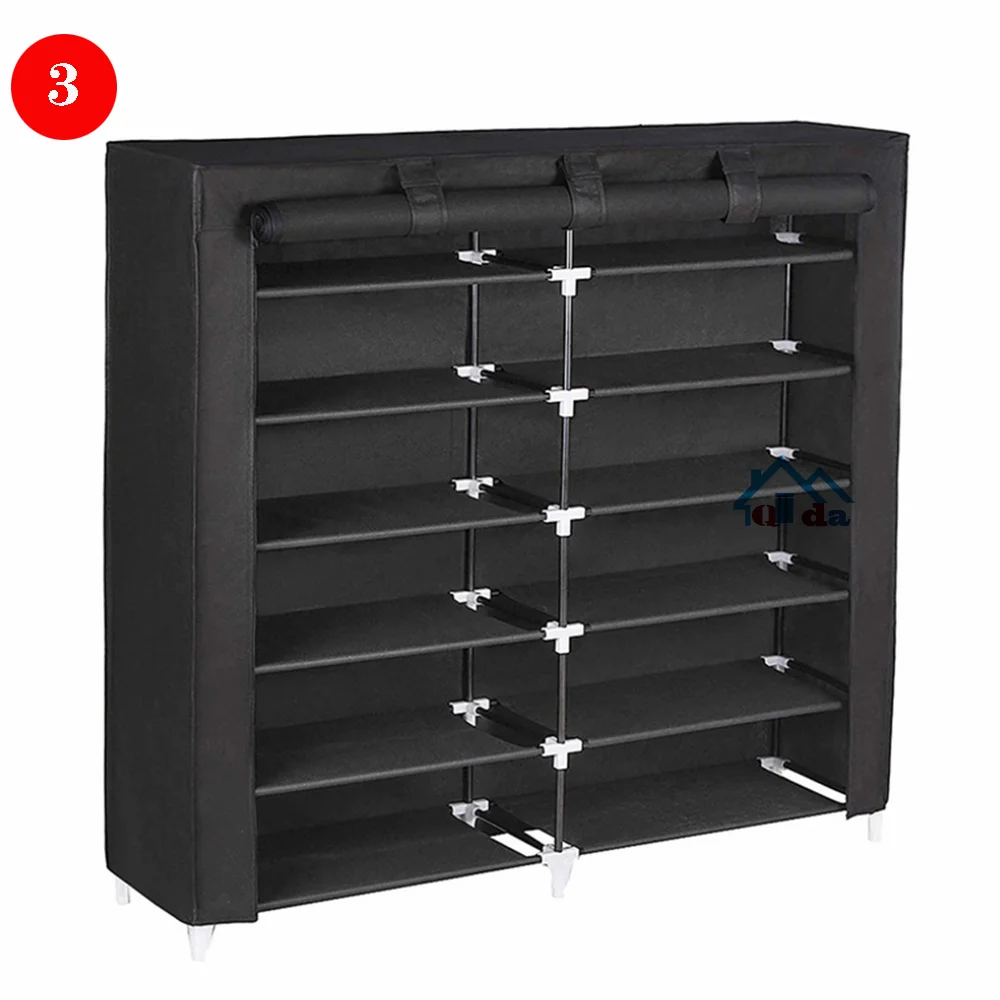 Nihao Fabric Shoe Rack Cabinet 10 Tier Foldable Shoes Rack Fabric Shelf ...