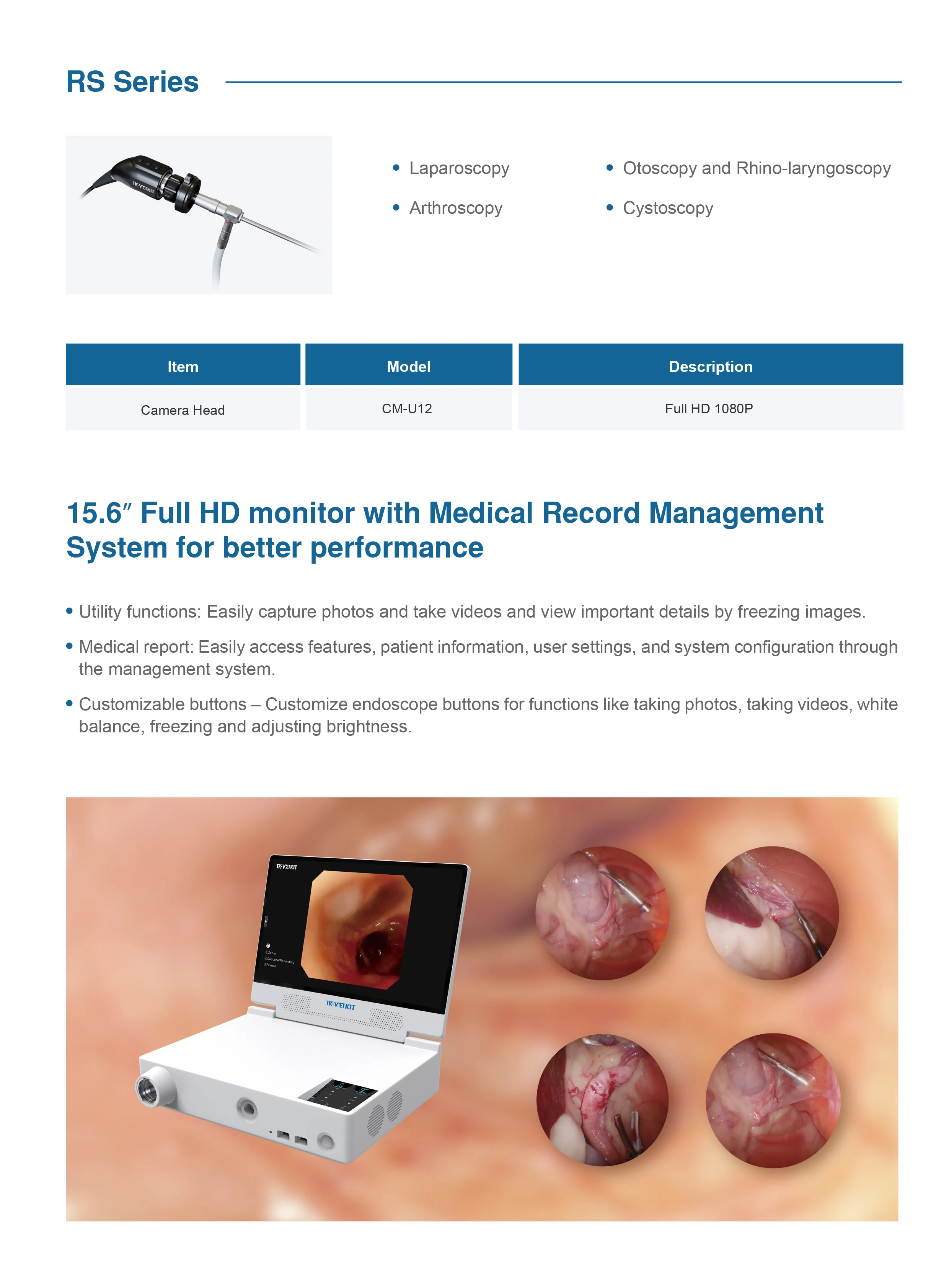15 Inch Portable All in One Veterinary Gastroscope System