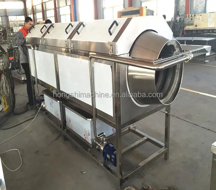 Rotary Drum Spraying Washing Machine For Vacuum Plastic Packaging Food ...