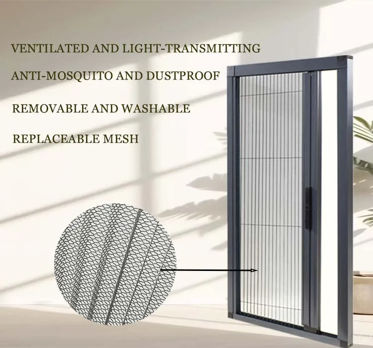 Modern Design Polyester Pleated Flyscreen Mesh Plisse Window Net ...