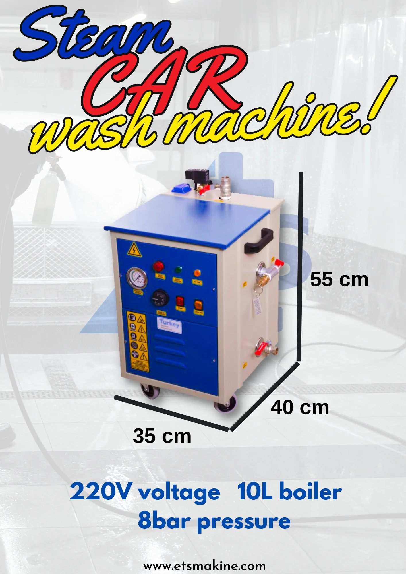 Industrial Steam Car Wash Machine for Professional Cleaning