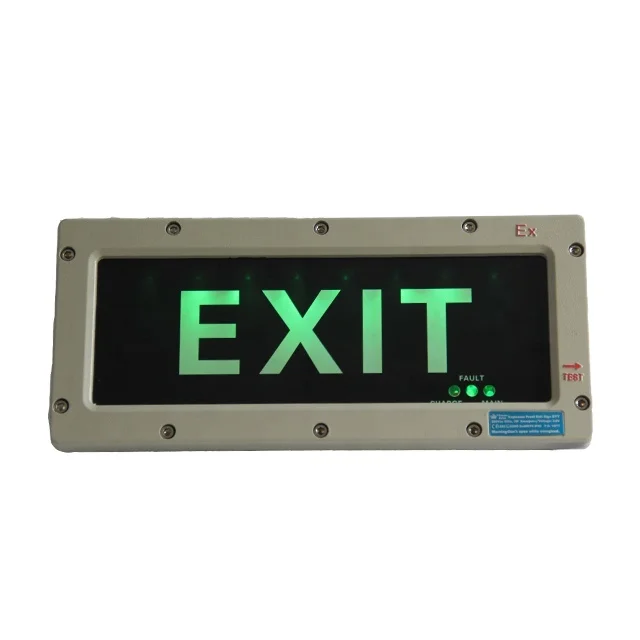 Ip66 Explosion Proof Emergency Exit Sign Warning Lights Atex 220vac ...