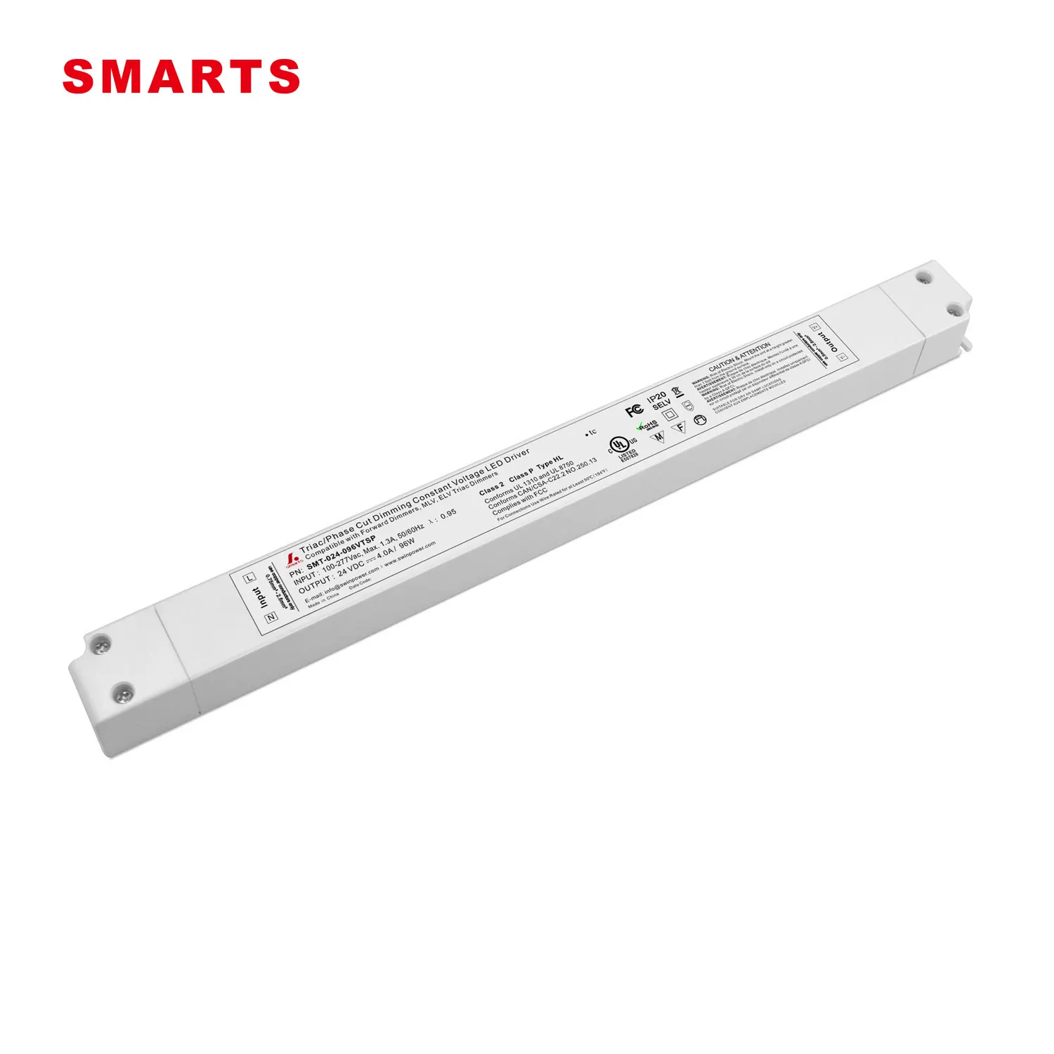 Fcc Certificate Slim Triac Dimmable 24v 4a 96w Class 2 Led Driver - Buy ...