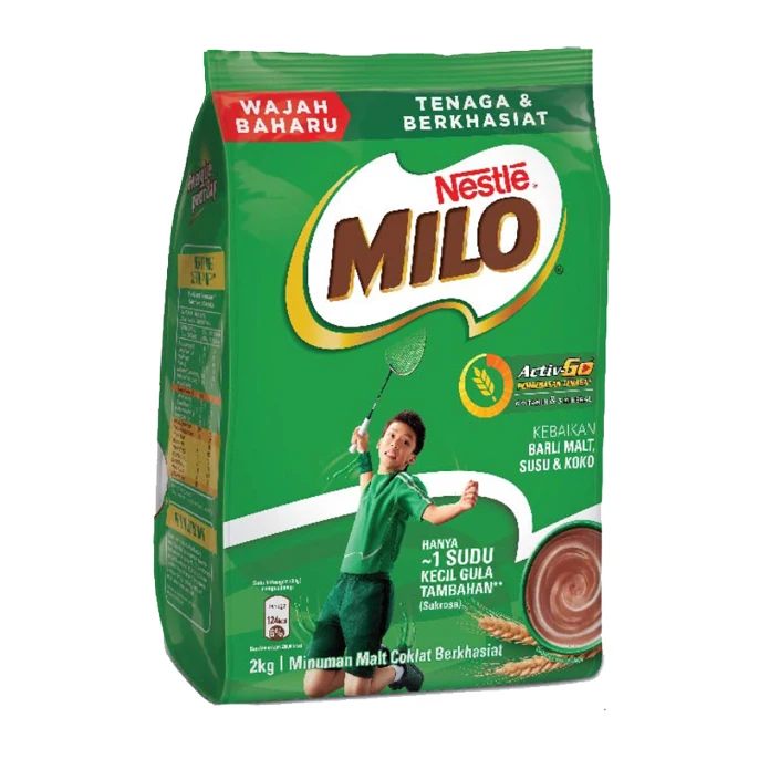 Milo Powder Instant Chocolate Powder Drink Big Packaging 2kg x 6 pkts ...