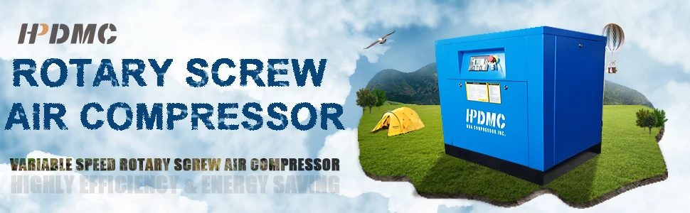 CMN 10HP Variable Speed Drive Rotary Screw Single Phase Oil Free Energy ...