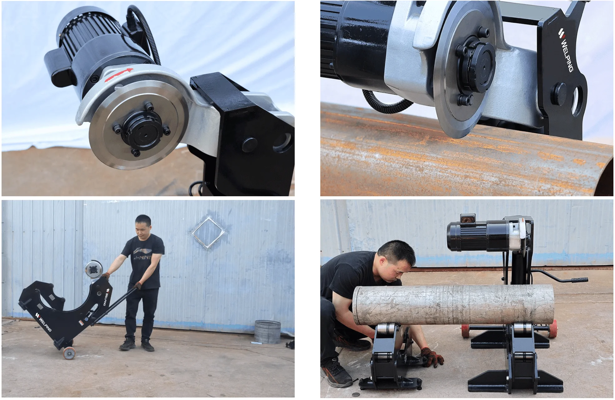 Ductile Iron Pipe Electric Pipe Cutting Machine 325 Mm Fire Pipe Cold ...