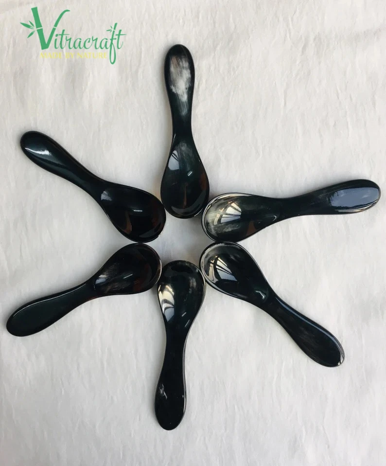 Vietnamese Crafts.premium Black Horn Spoon,Handmade Spoon,Soup Spoon ...