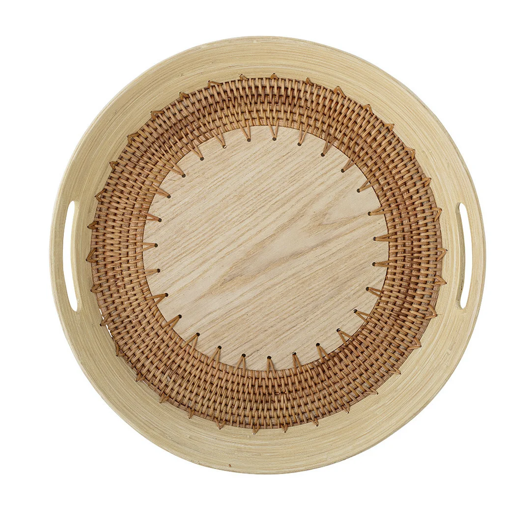 New Arrival Eye-catching Decorative Round Woven Spun Bamboo With Rattan ...