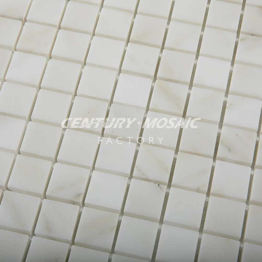 Centurymosaic Wholesale Lasa Calacatta White Marble Stone Mosaic Tiles Wall Floor With Gold ...