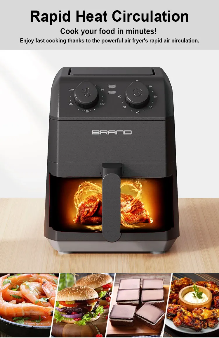 Josoo OEM Cooking Food Fryer 1200W 3L Black White 304 SS Electric Oven ...