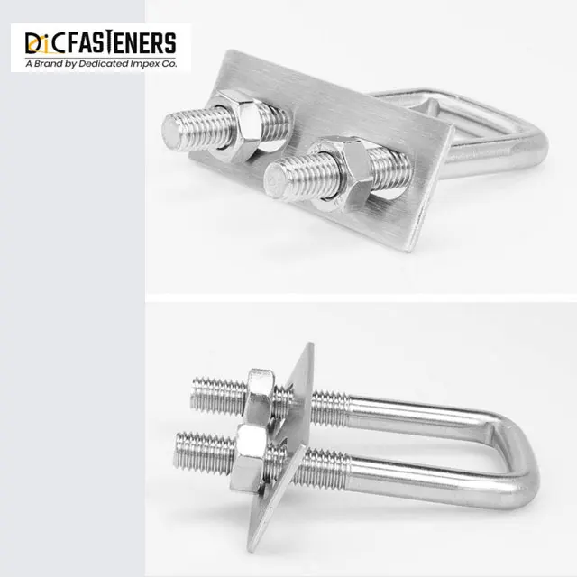 High Strength Carbon Steel U-bolts Square Stainless Steel M12 M22 M24 ...