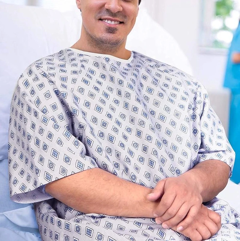 Patient Gown 2024-25 Breathable 100% Cotton Surgical Gown Doctors ...