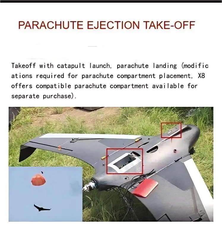 Skywalker Black X8 FPV 2122mm Flying Wing RC Plane Frame