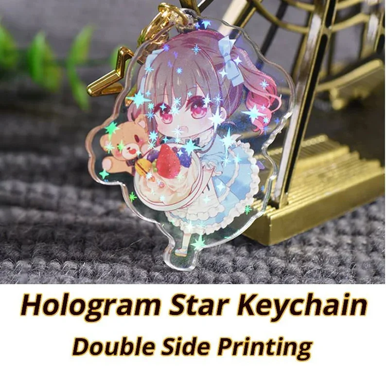 Custom Clear Kpop Idol Printed Plastic Acrylic Keychain