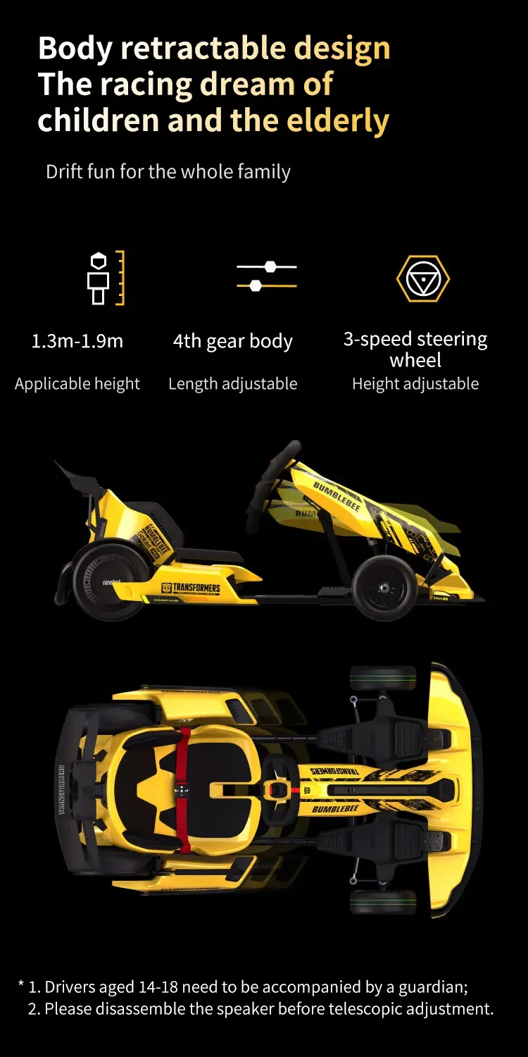 Ninebot Kart Electric Kart Playground Yellow 4800w Hornet Off-road ...