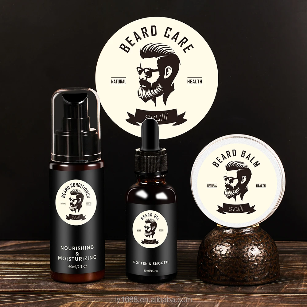Private Label Men Grooming Care Set - Organic Beard Oil