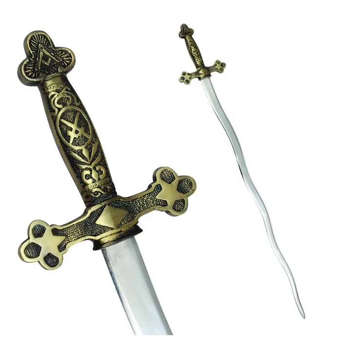 Fellowcraft Blue Lodge Dagger Square Compass Sword Knife Snake Flaming ...