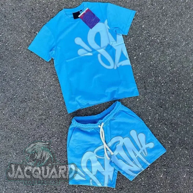 Custom Suit Men Outfit Two Piece Shorts Tshirt Street Casual 2 Piece ...