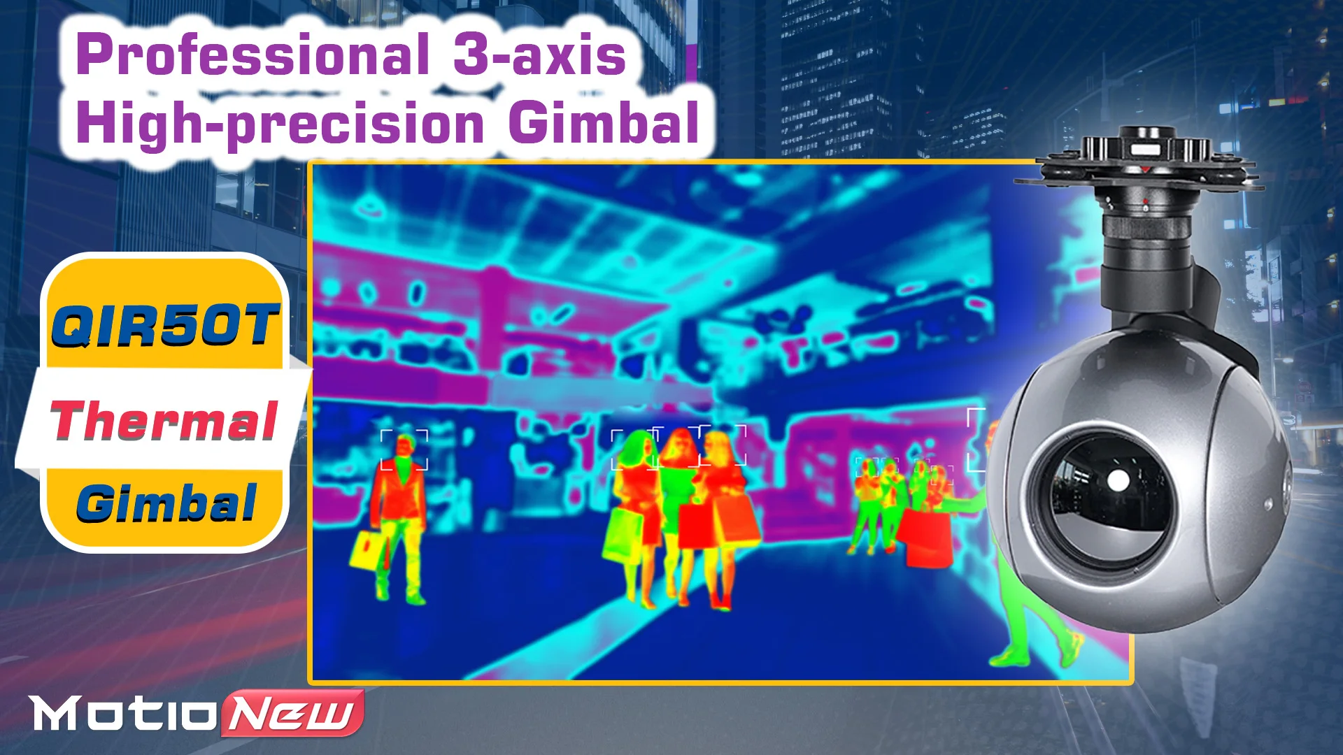 Qir50t 50mm Drone Thermal Gimbal Camera Professional 3-axis High ...