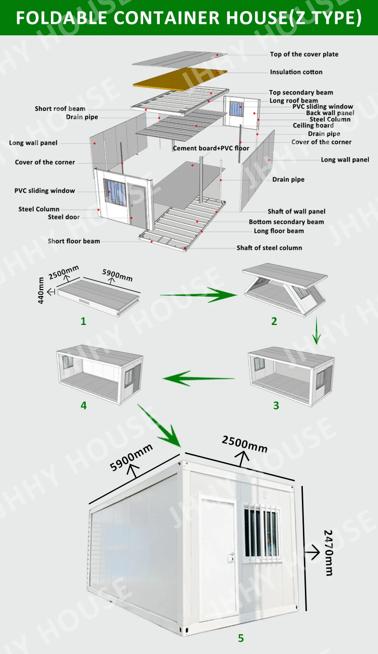 Modular Design Prefab Foldable Container Shipping House