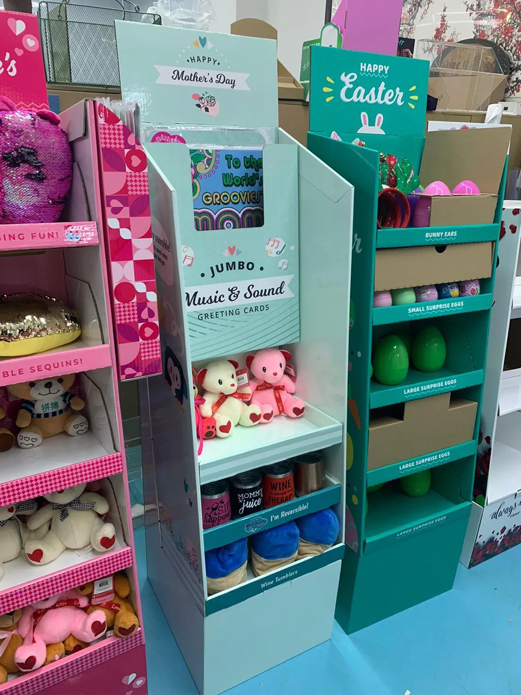 Recycled Cardboard Floor Standing Pen Display Rack with Hooks for ...