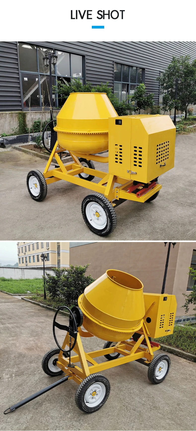 Mechanical Concrete Truck Mixer Drum Reversible Concrete Mixer - Buy ...