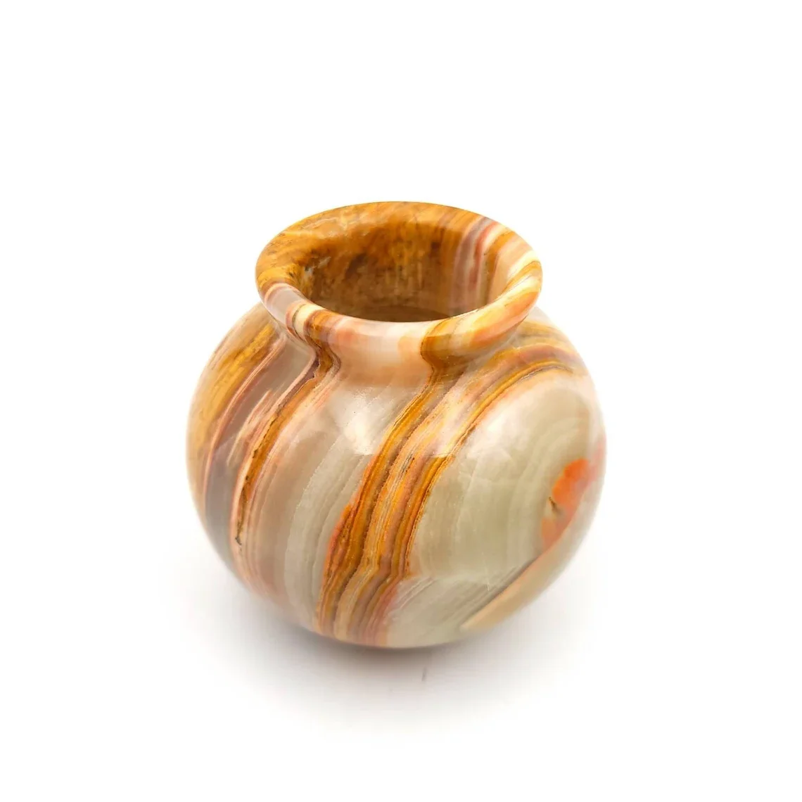 Onyx Marble Green Matka Pot - Customized Flower Pot