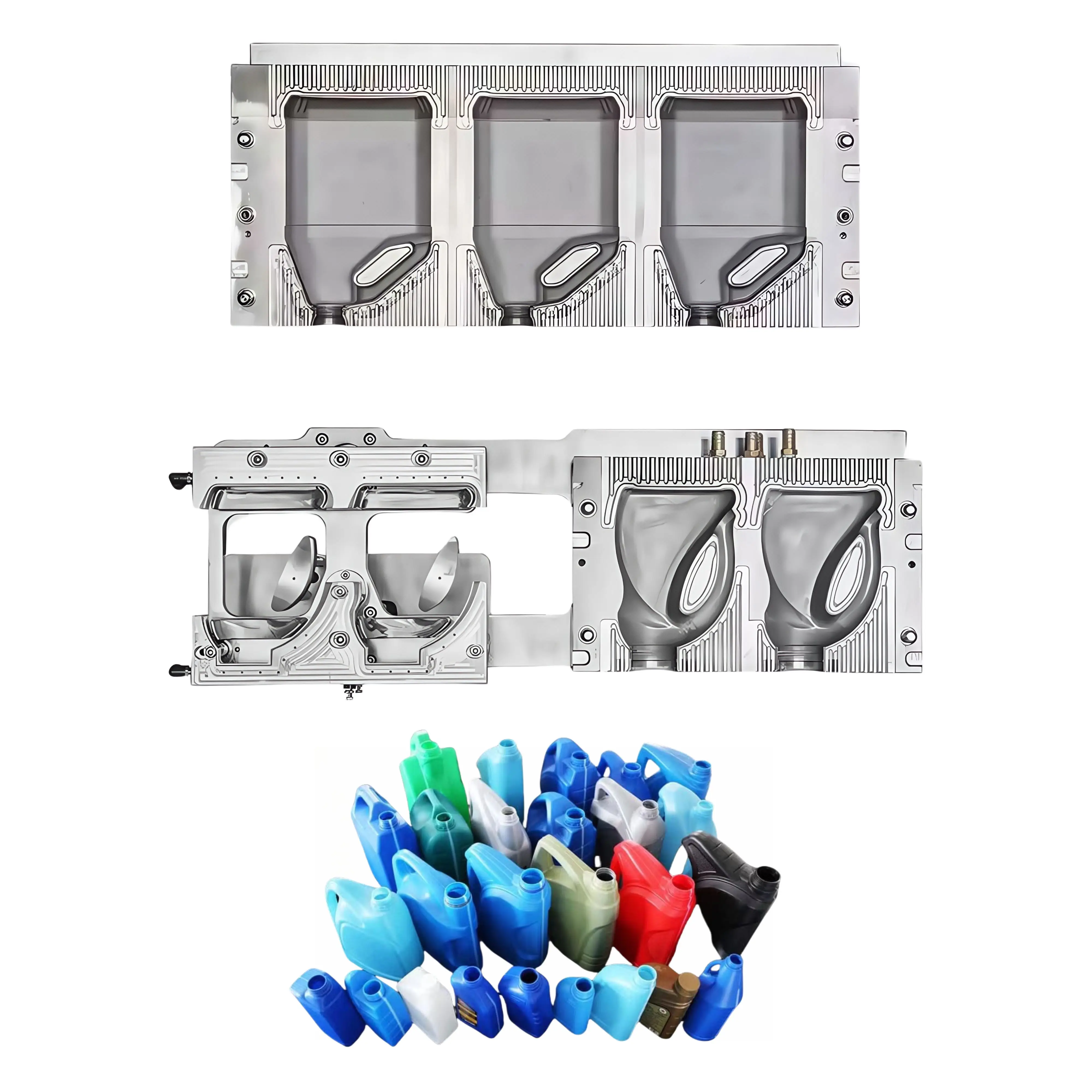 Molde de plastico jerrycan blowing moulding mold Plastic lubricant oil ...