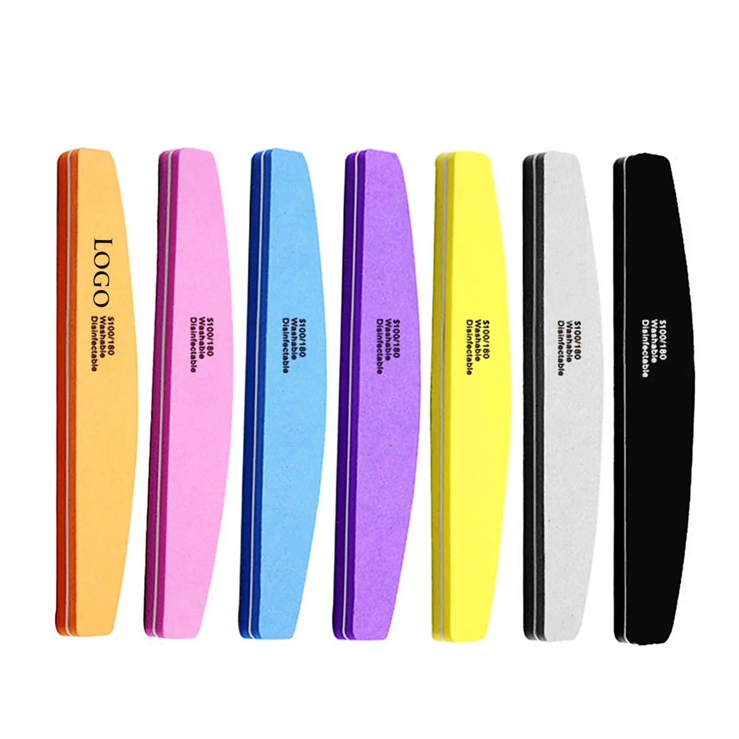 Japan Sandpaper Nail File Professional Double Sided Zebra Nail Files 80 ...
