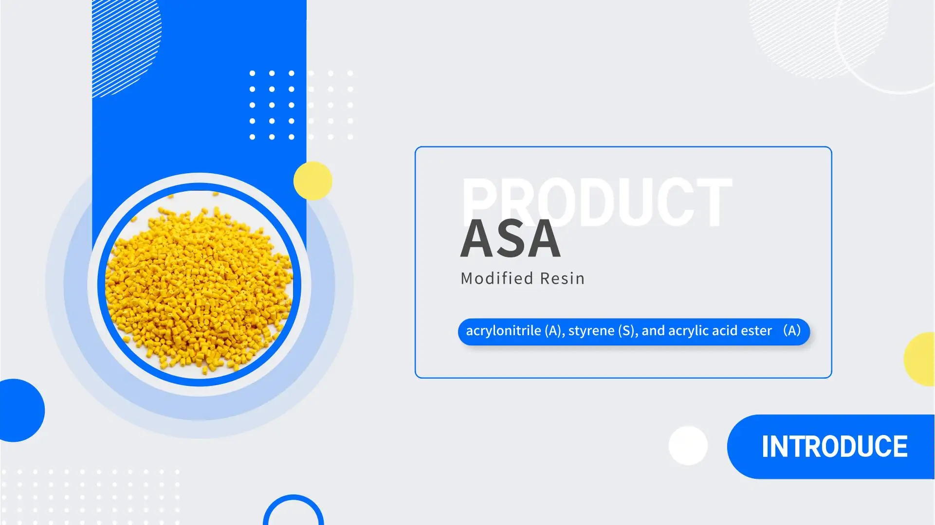 Asa Resin Synthesis Plastic Material Acrylonitrile Styrene And Acrylic ...