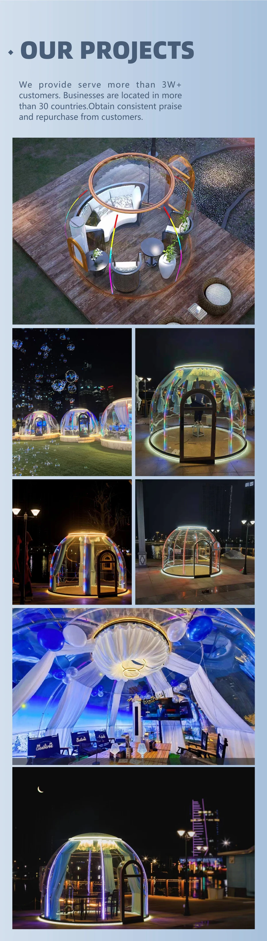 Glamping Luxury Dome House - Transparent Insulated Bubble Dome Tent for ...