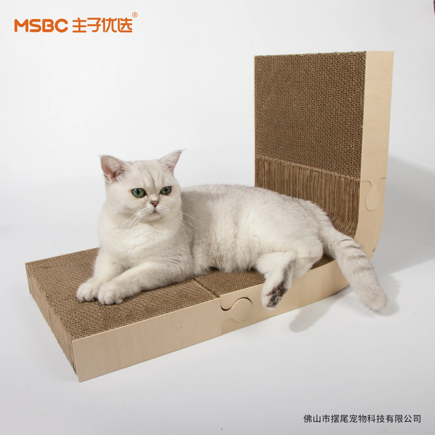 High-density L-shape Cat Scratching Boards Corrugated Paper Pads With ...
